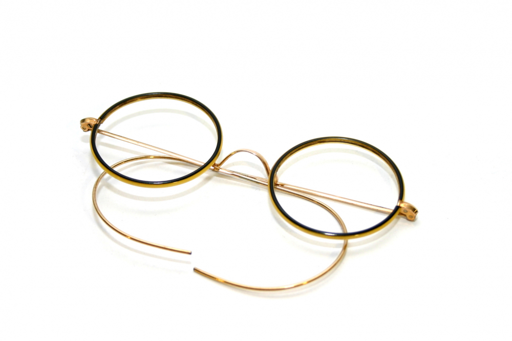 Original Spectacles Antique Gold Windsor Round New Old Stock NOS 1910's ...
