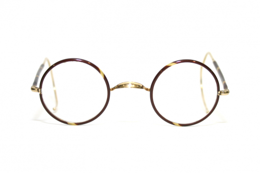 Antique Eyeglasses Gold Filled As New Windsor Round Brown Tortoise ...